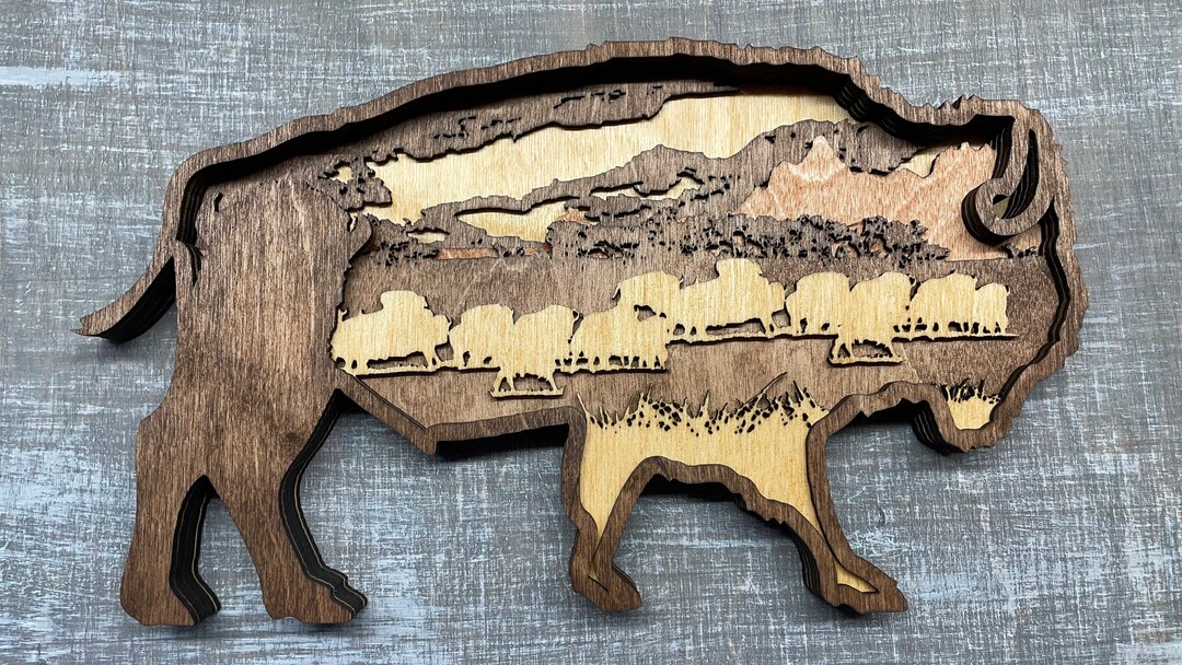 Digital File - 6 Layer Buffalo Mandala - .SVG - Etsy