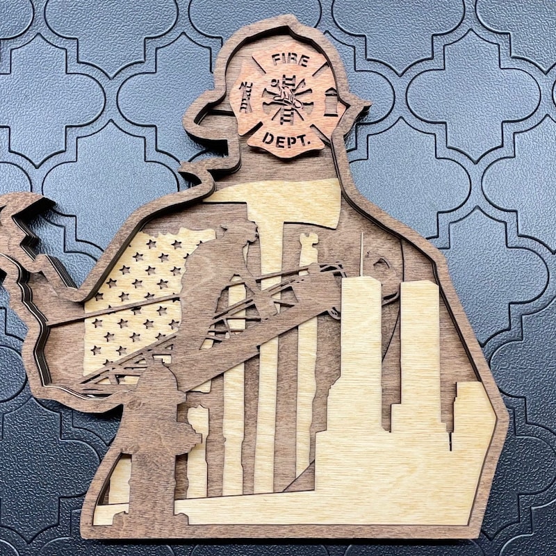 Firefighter Laser Svg - Etsy