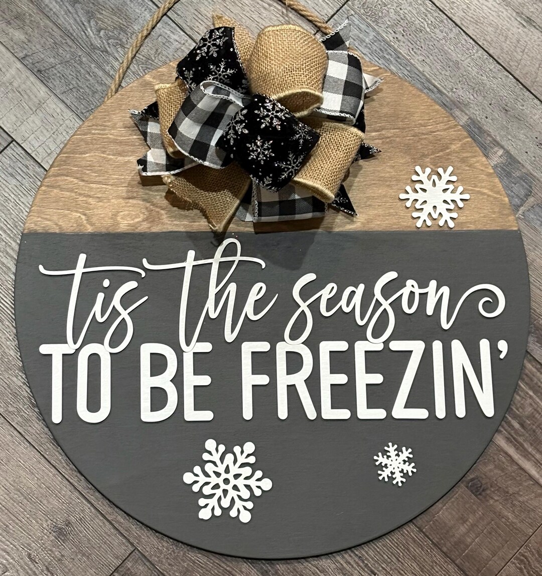 Winter Front Door Decor| Tis the Season to Be Freezin' | Winter Wreath ...