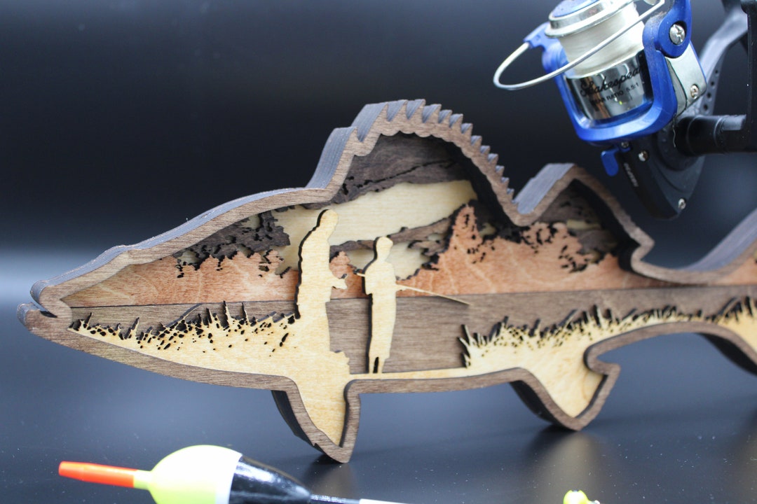 Laser Cut Walleye Mandala: 6-layer Wood Fish Wall Art - Etsy