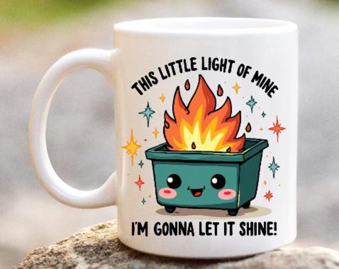 Dumpster Fire Mug: Funny Ceramic Coffee Mug - 15 Oz Office Humor - Etsy