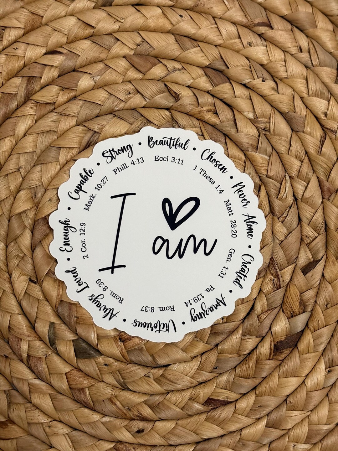 I Am Sticker, Affirmation Stickers, Laptop Sticker, Water Bottle Label ...