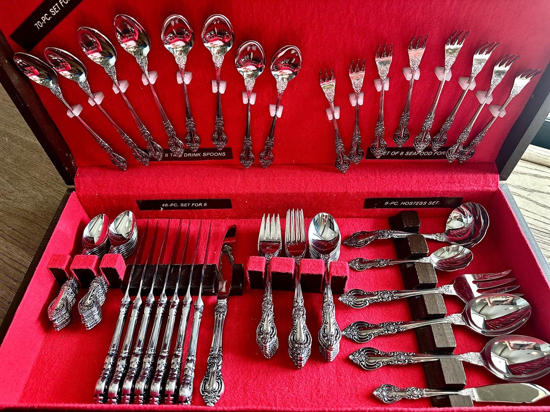 Vintage Oneida Northland Flatware Set Stainless Silverware Japan With ...