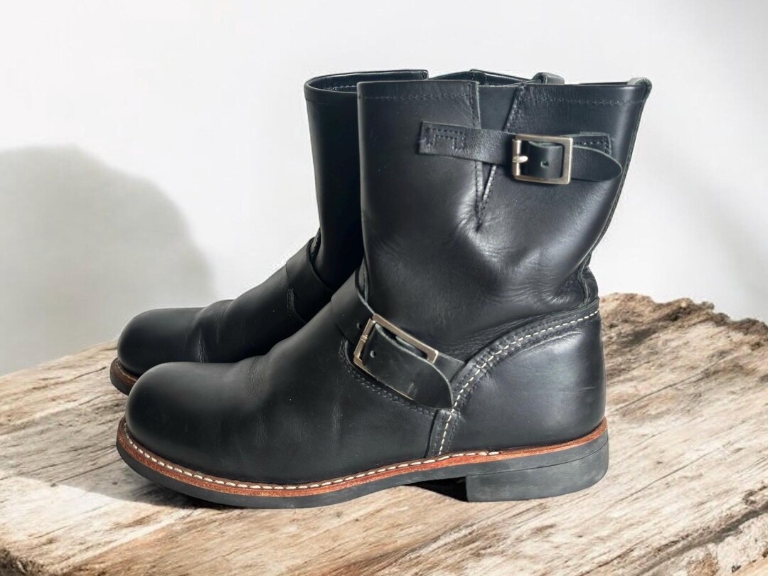 Red Wings Engineer 3354 Engineer Boots Black Leather Heritage US Women ...