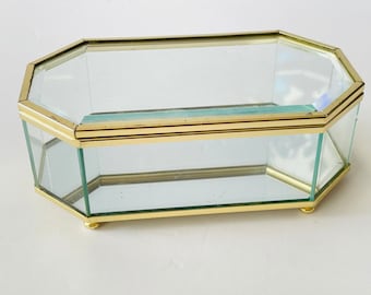 Brass and Glass Curio | Etsy