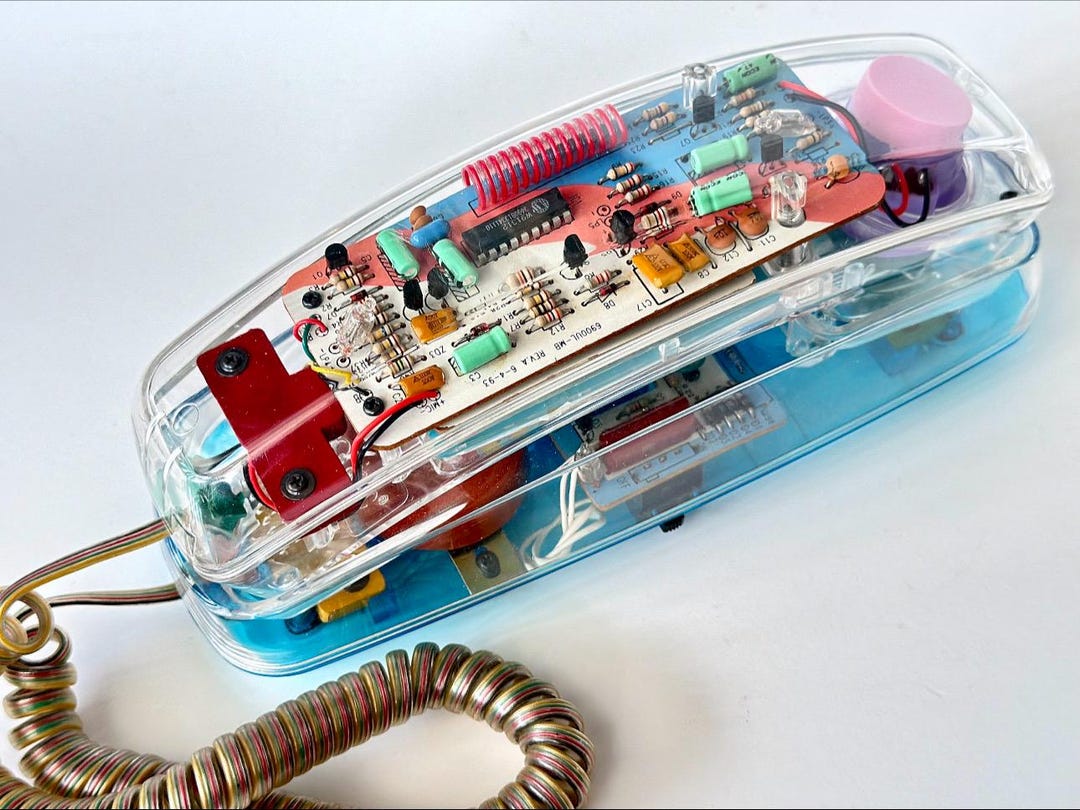 Vintage Clear Transparent 80’s Phone Babysitters Club Light up Unsonic ...
