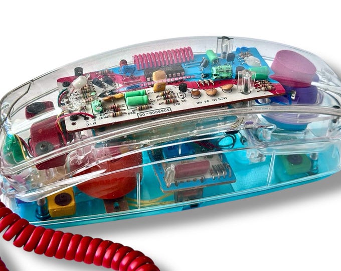 Vintage Clear Transparent 80’s Phone Babysitters Club Light up Unisonic ...