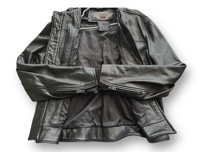 Vintage Harley Davidson Leather Biker Jacket, Men's Medium - Etsy