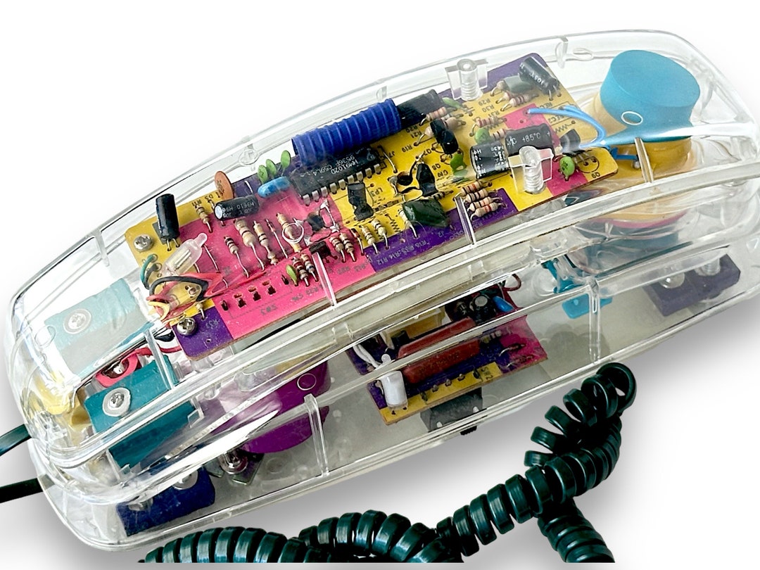 Vintage Clear Transparent 80s Phone, Babysitters Club Light up Conair ...