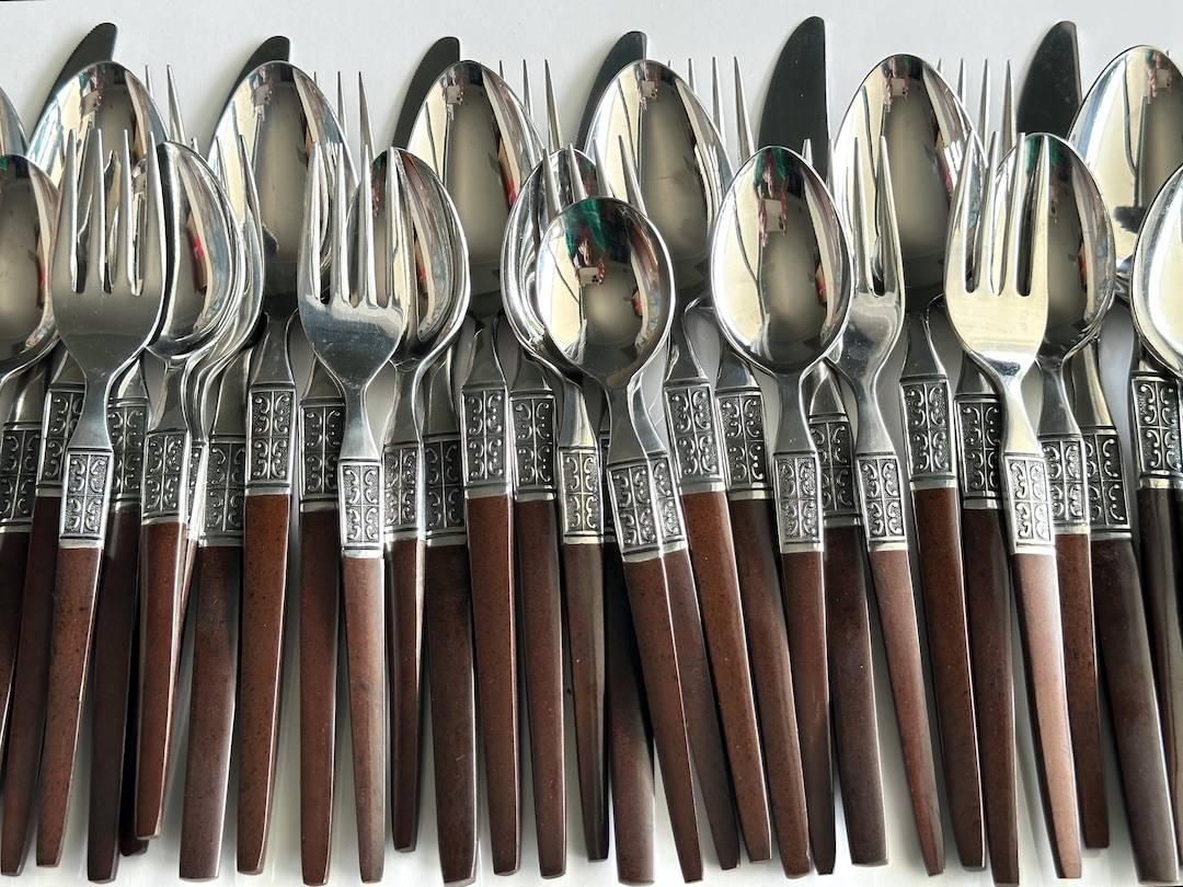 Danish Modern Flatware Set Service for 10 and 4 Serving Utensils ECKO ...