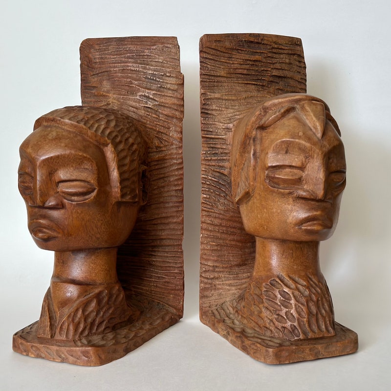 African Bookends - Etsy