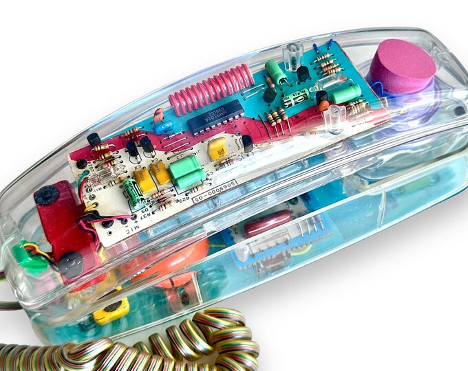 Vintage Clear Transparent 80s Phone Babysitters Club Light up Unisonic ...