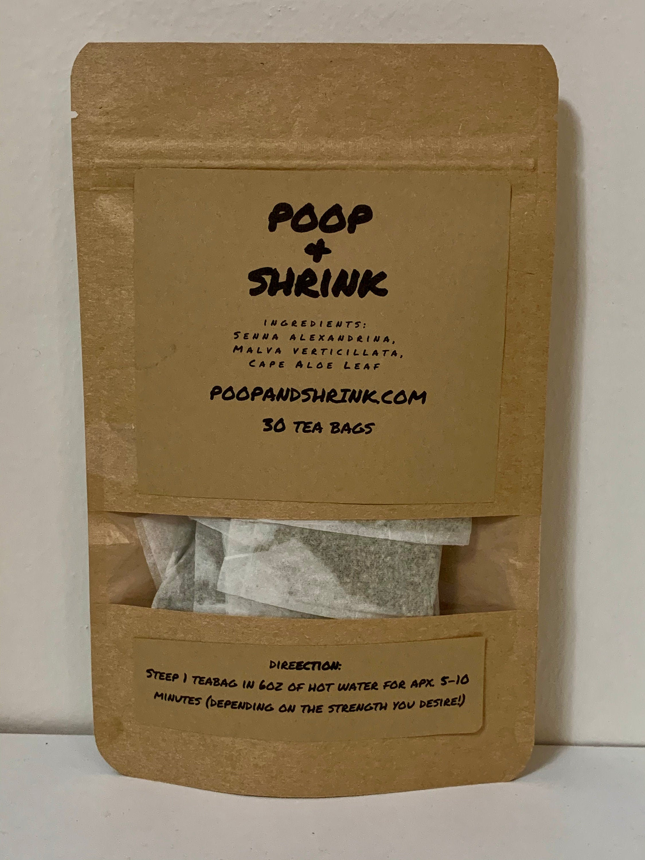 POOP and SHRINK Tea WHOLESALE No Label | Etsy
