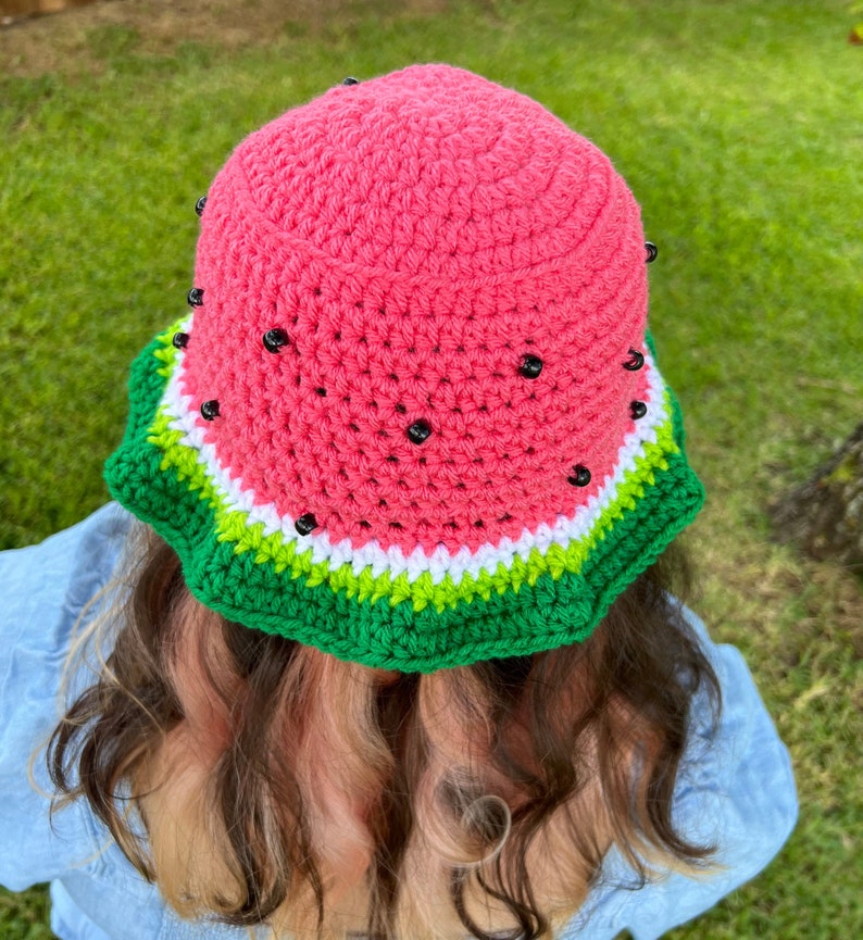 Watermelon Bucket Hat With Beads - Etsy