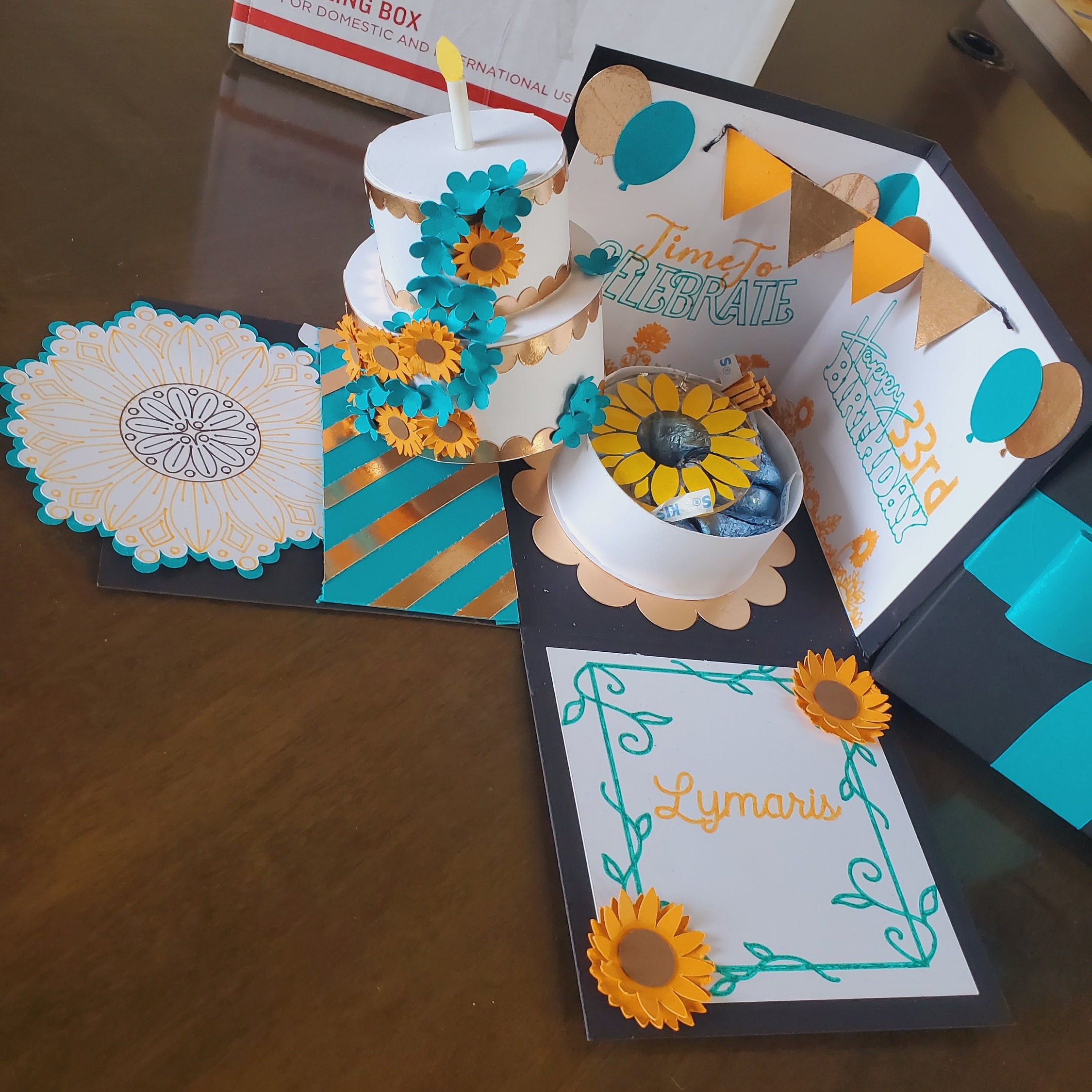 Surprise Birthday Box With Cascading Paper Balloons | Personalized ...