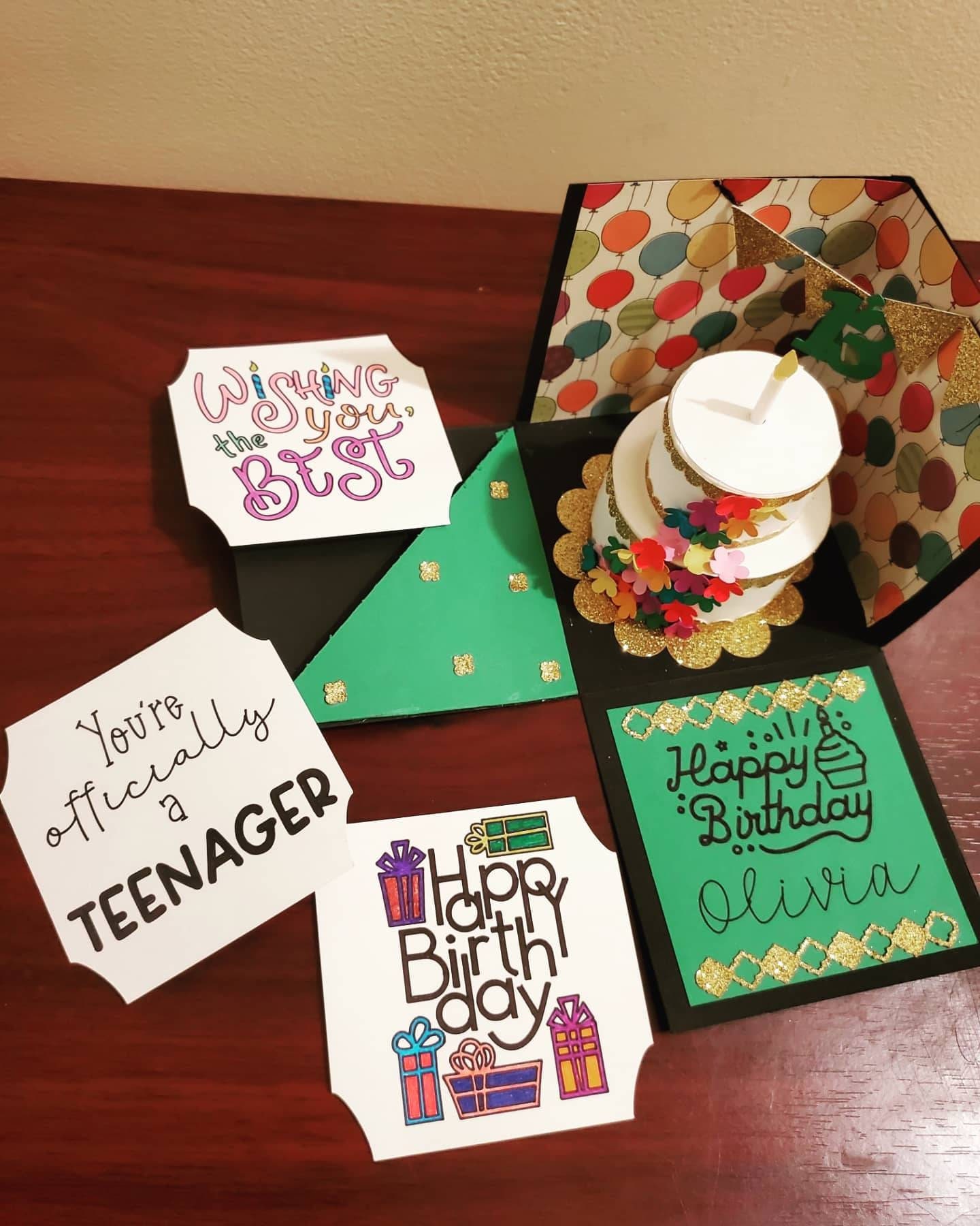 Surprise Birthday Box With Cascading Paper Balloons | Personalized ...