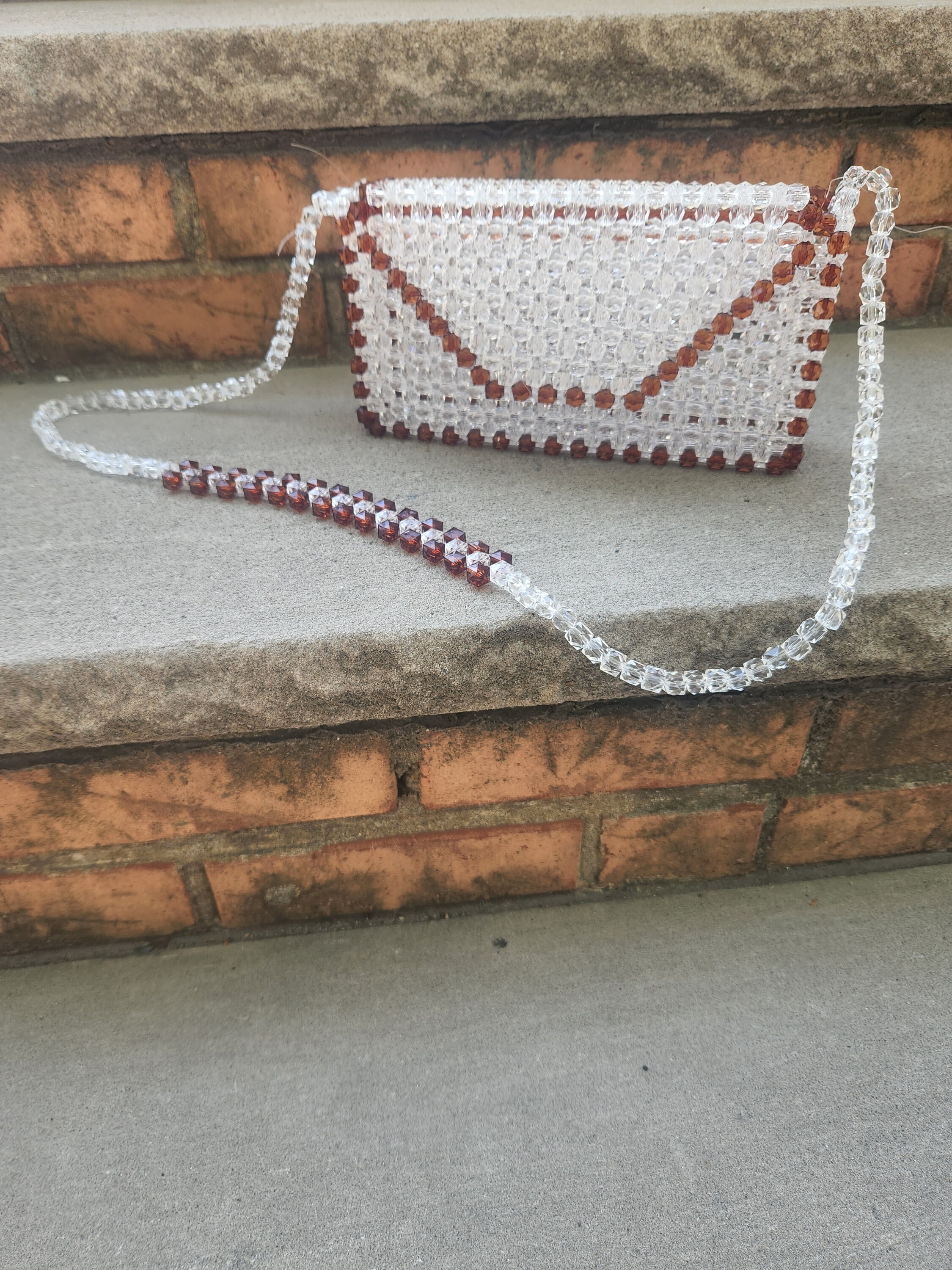 Bag Style Zoe | Crystal Beaded Shoulder Purse | Clear Handbag - Etsy
