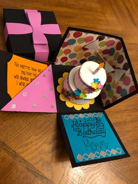 Surprise Birthday Box With Cascading Paper Balloons | Personalized ...