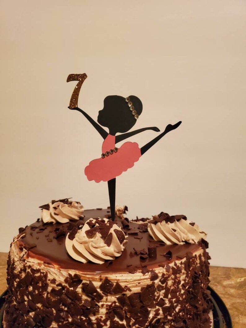 Ballerina Cake Topper | Glamorous Silhouette Girl Cake Topper | Glitter ...