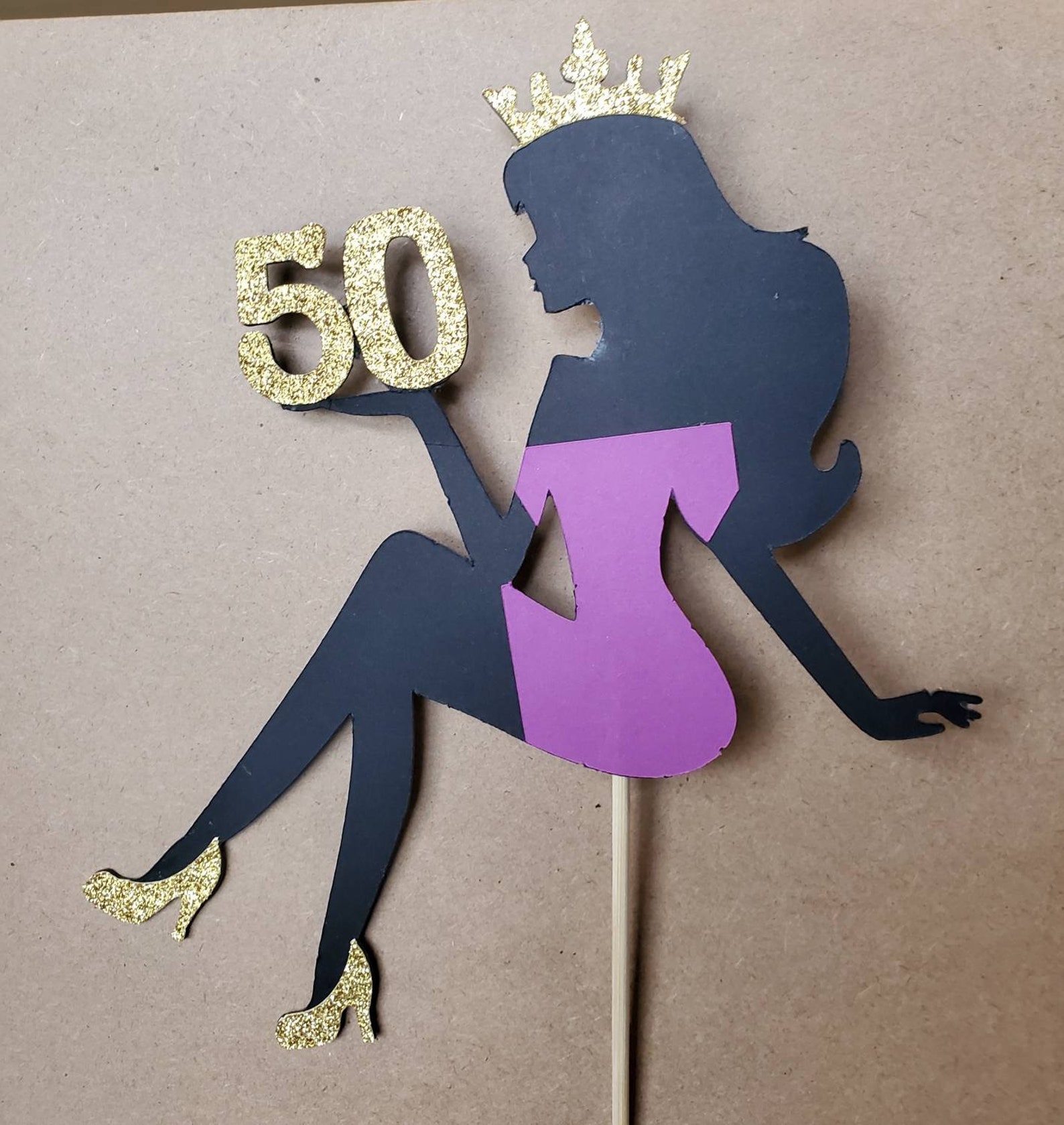Silhouette Girl Cake Topper | Sitting Lady Cake Topper | GLAM Cake ...