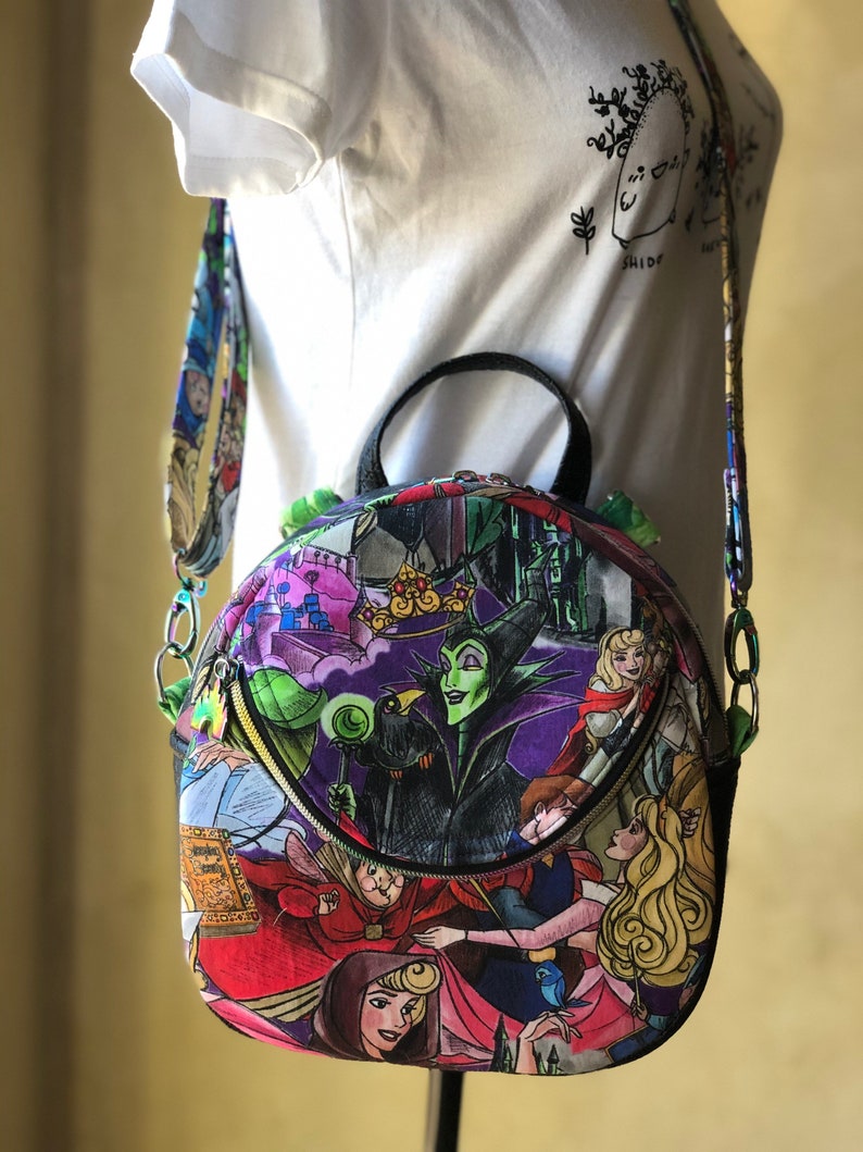 Maleficent/sleeping Beauty Mini Backpack/crossbody Purse - Etsy