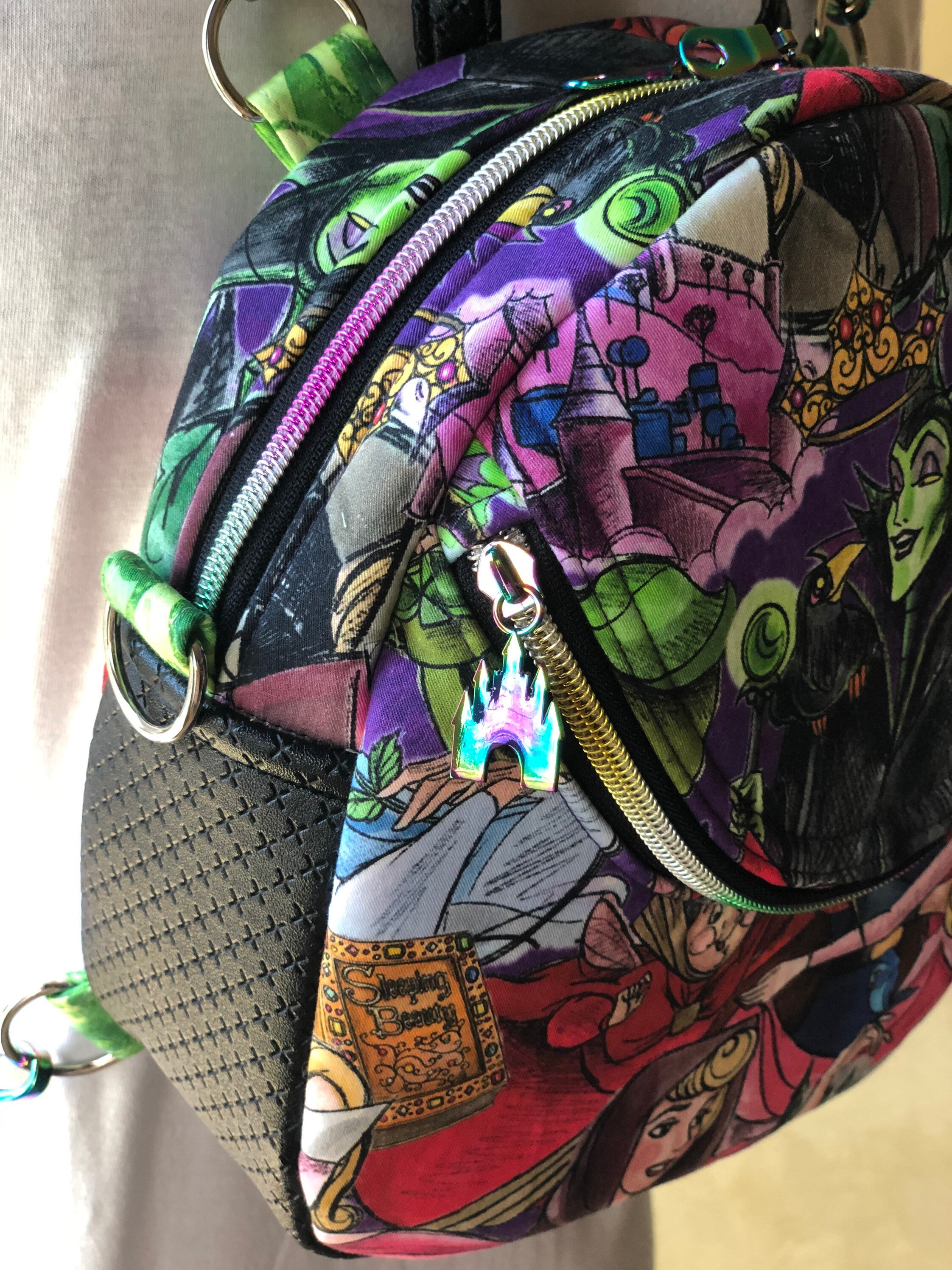 Maleficent/sleeping Beauty Mini Backpack/crossbody Purse - Etsy