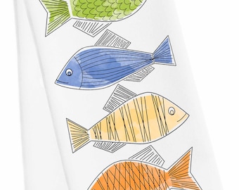 Fish Tea Towel - Etsy