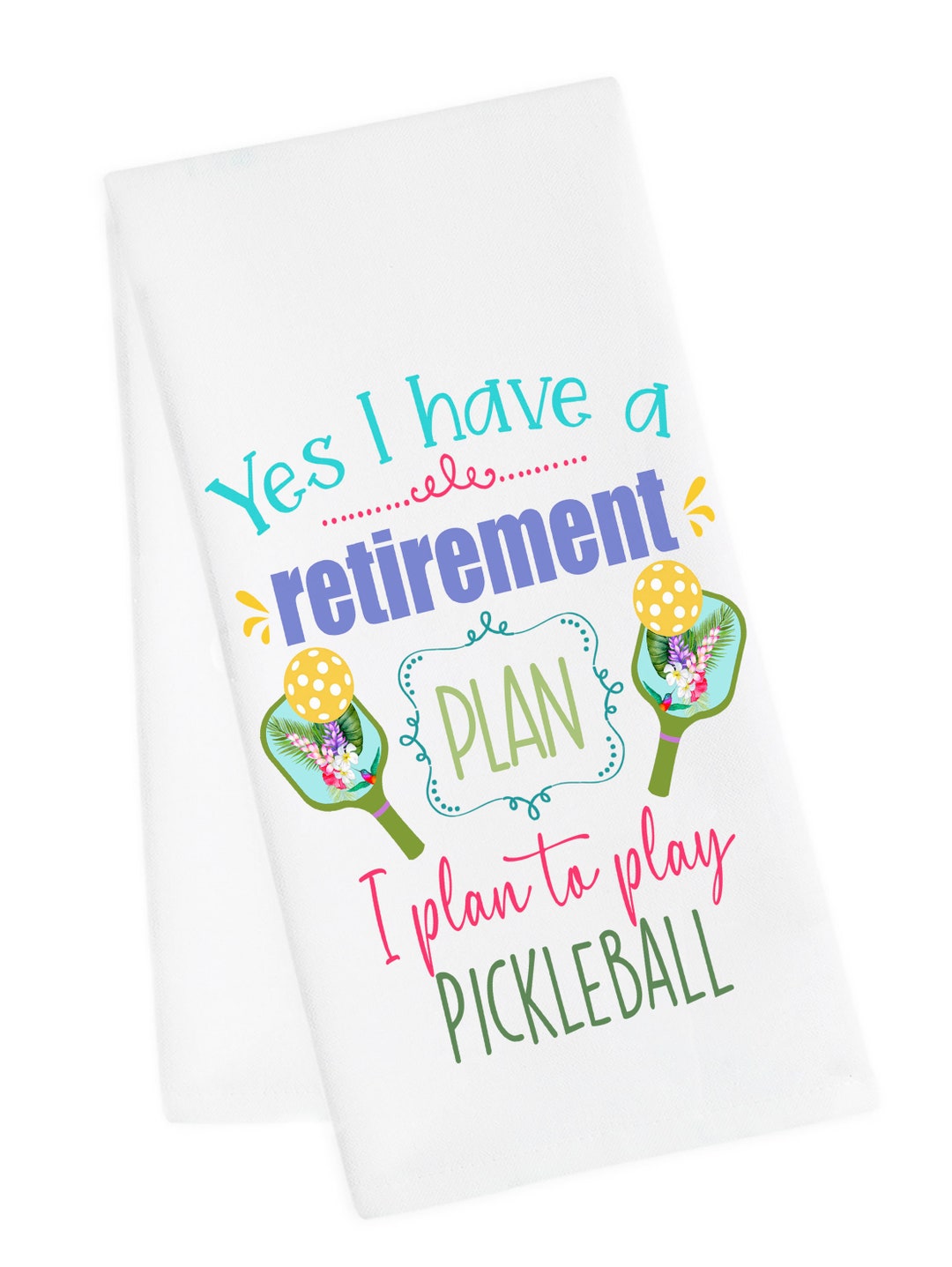 Pickelball Tea Towels, Pickelball Dish Towel, Pickleball Hand Towel ...