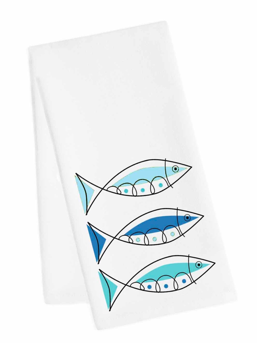 Modern Fish Tea Towel, Contemporary Fish Hand Towel, Fish Dish Towel ...