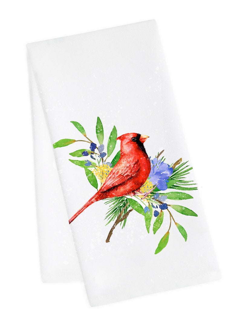 Cardinal Tea Towel, Cardinal Hand Towel, Cardinal Dish Towel, Cardinal ...