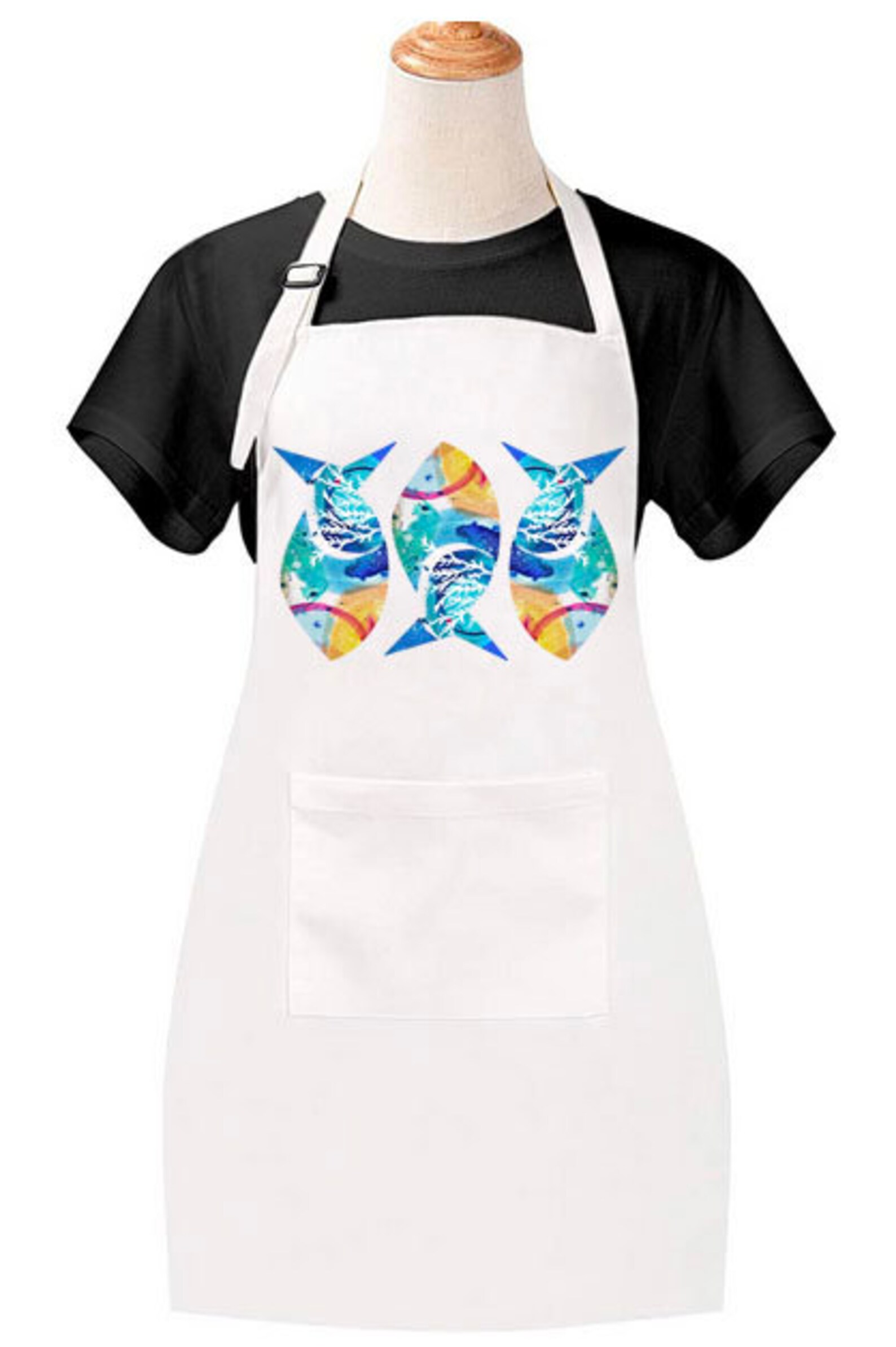 Contemporary Fish Apron, Hostess Apron, Fish Kitchen Apron, Fun Fish ...
