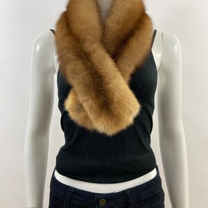 Beautiful and Luxuriously PLUSH Brown Sable Fur Scarf - New Satin ...