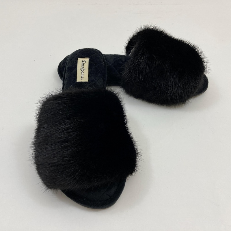 Mink Fur Slides - Etsy