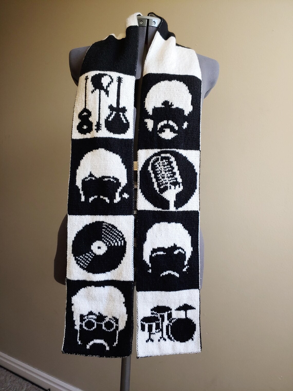 Beatles Double Knit Scarf Pattern - Etsy UK
