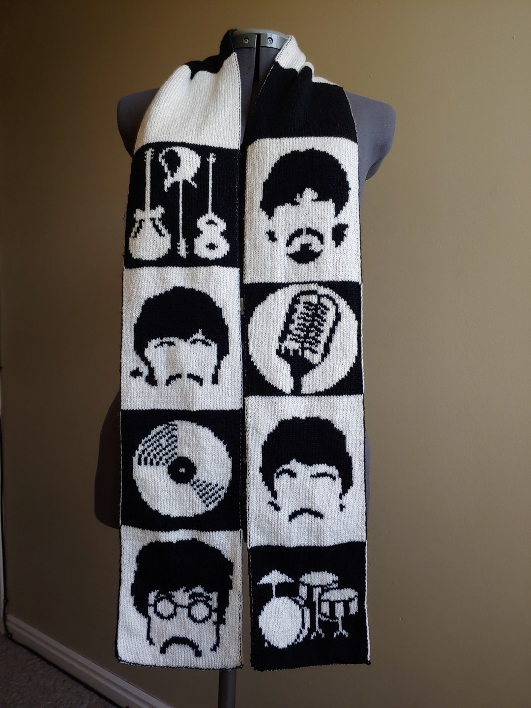 Beatles Double Knit Scarf Pattern - Etsy