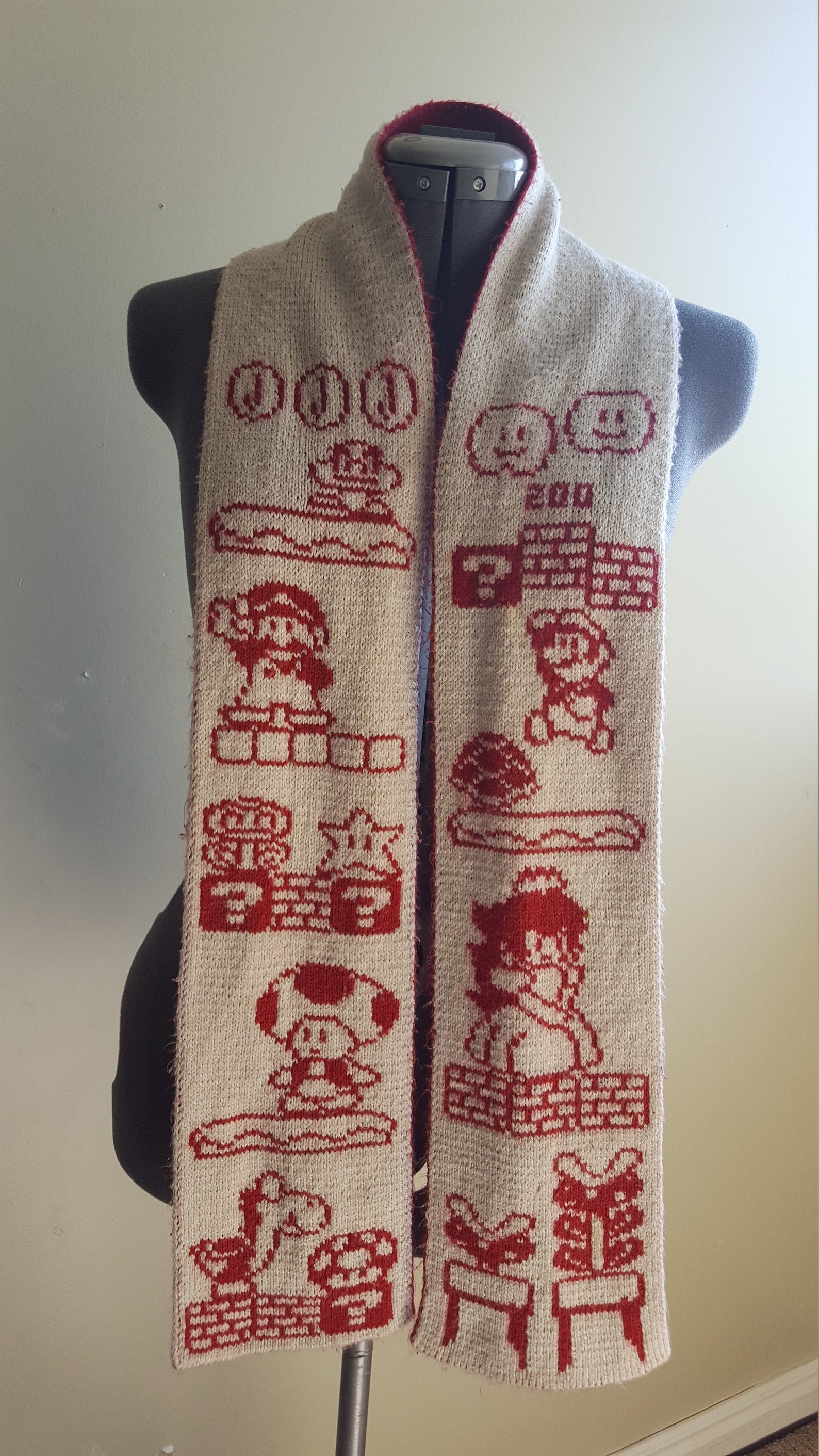 Mario Double Knit Scarf Pattern - Etsy