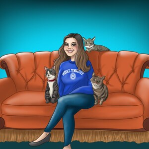 Custom Digital Portrait | Cartoon Style Digital Colored Commission - Etsy