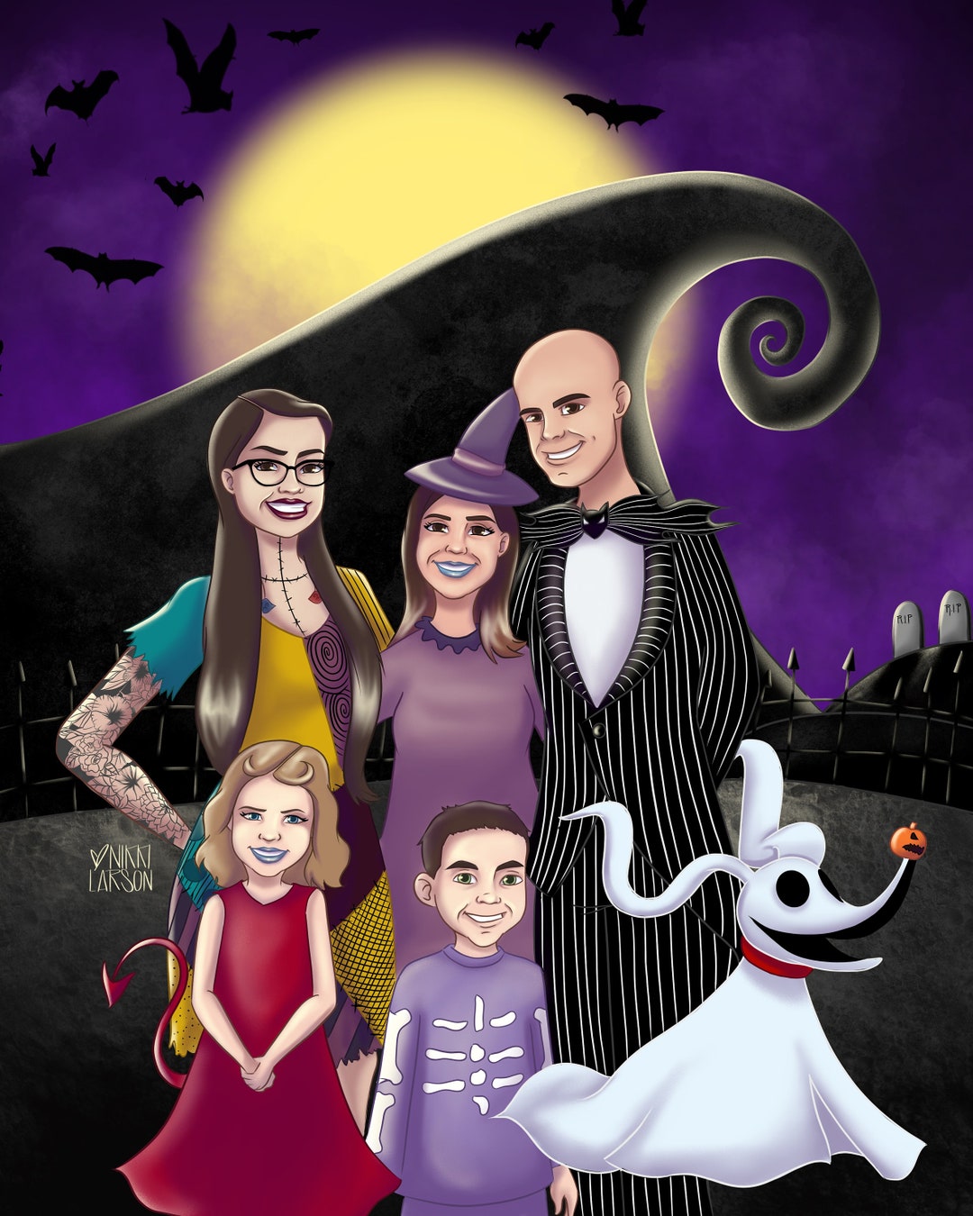 Custom Digital Portrait | Cartoon Style Digital Colored Commission - Etsy
