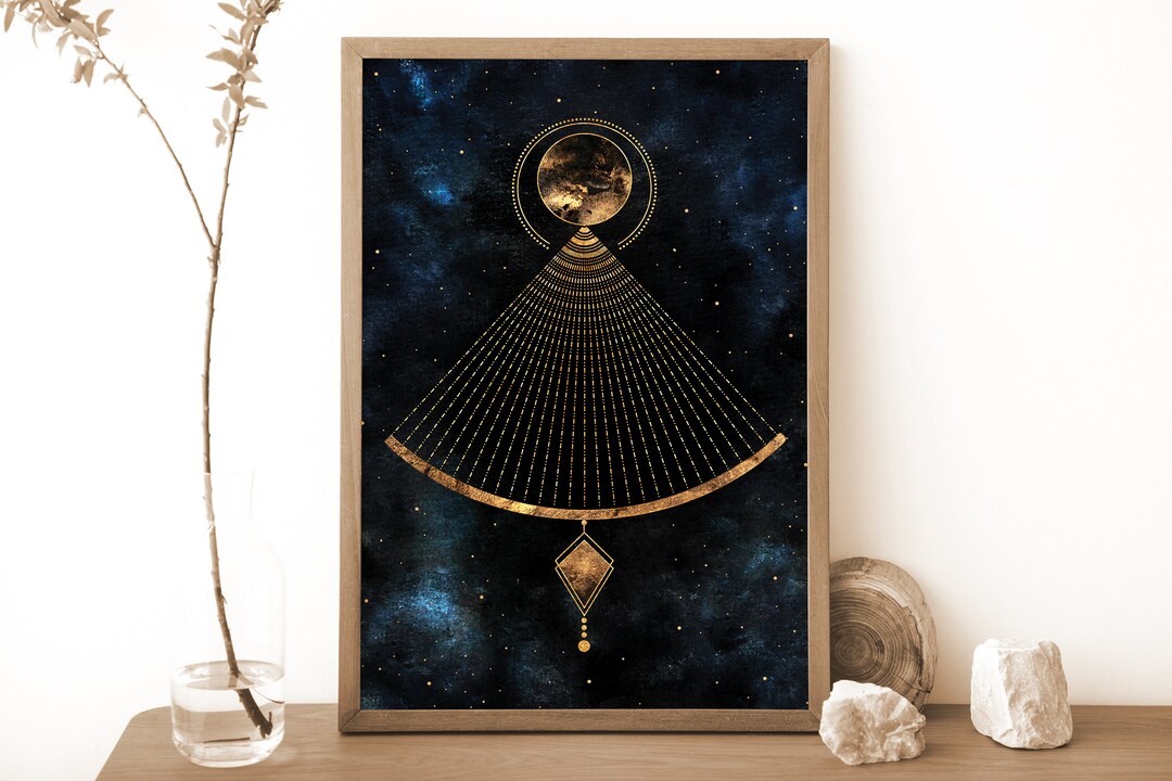 Celestial Balance Art Print: Witchy Spiritual Decor - Etsy