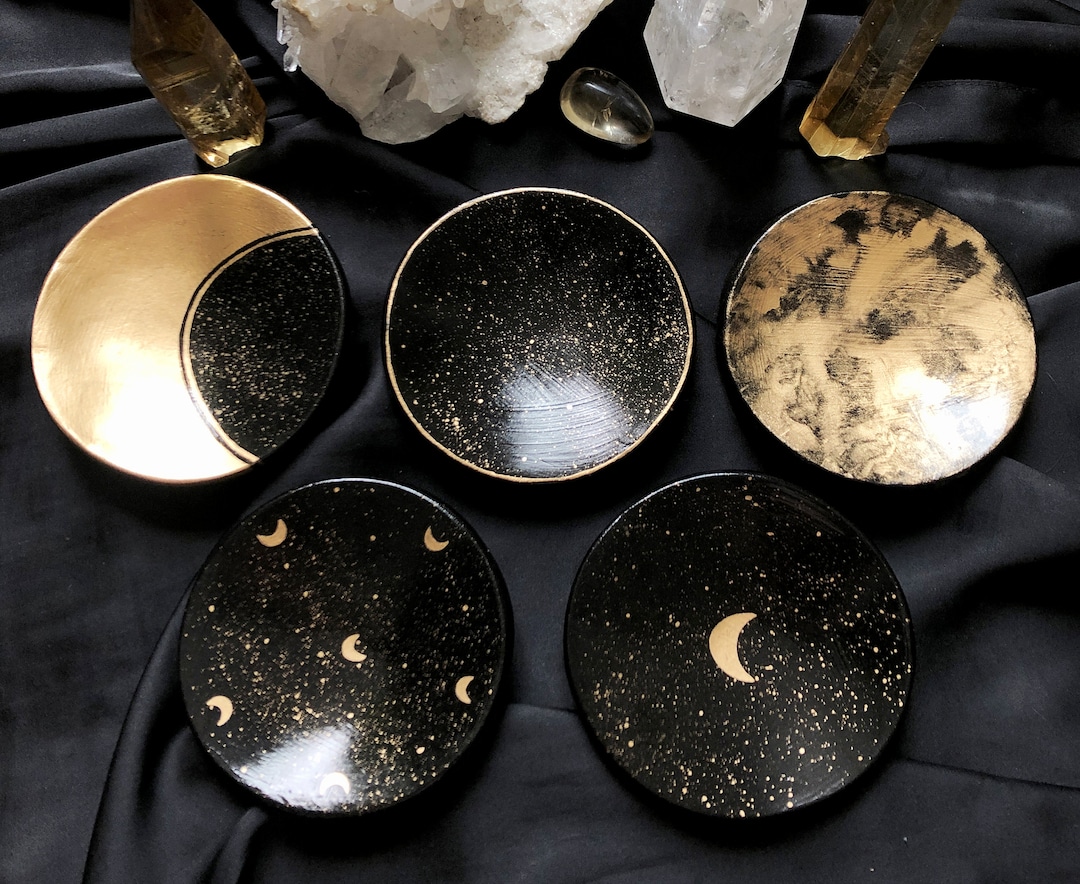 Celestial Dishes, Witchy Moon Trinket Dish, Crystal Dish, Small ...
