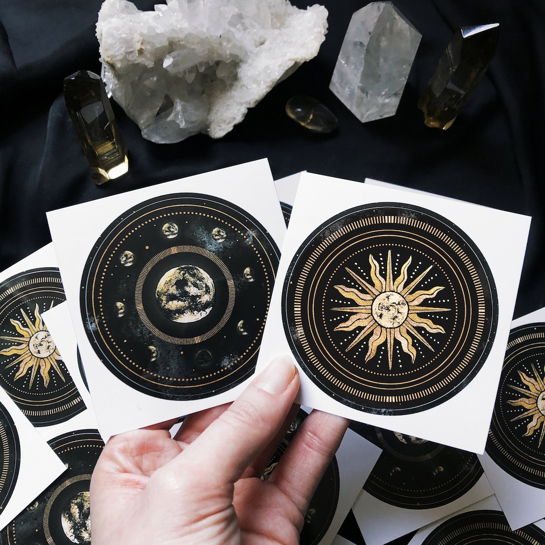 Moon Phases Stickers, Sun Stickers, Witchy Stickers, Celestial Stickers ...
