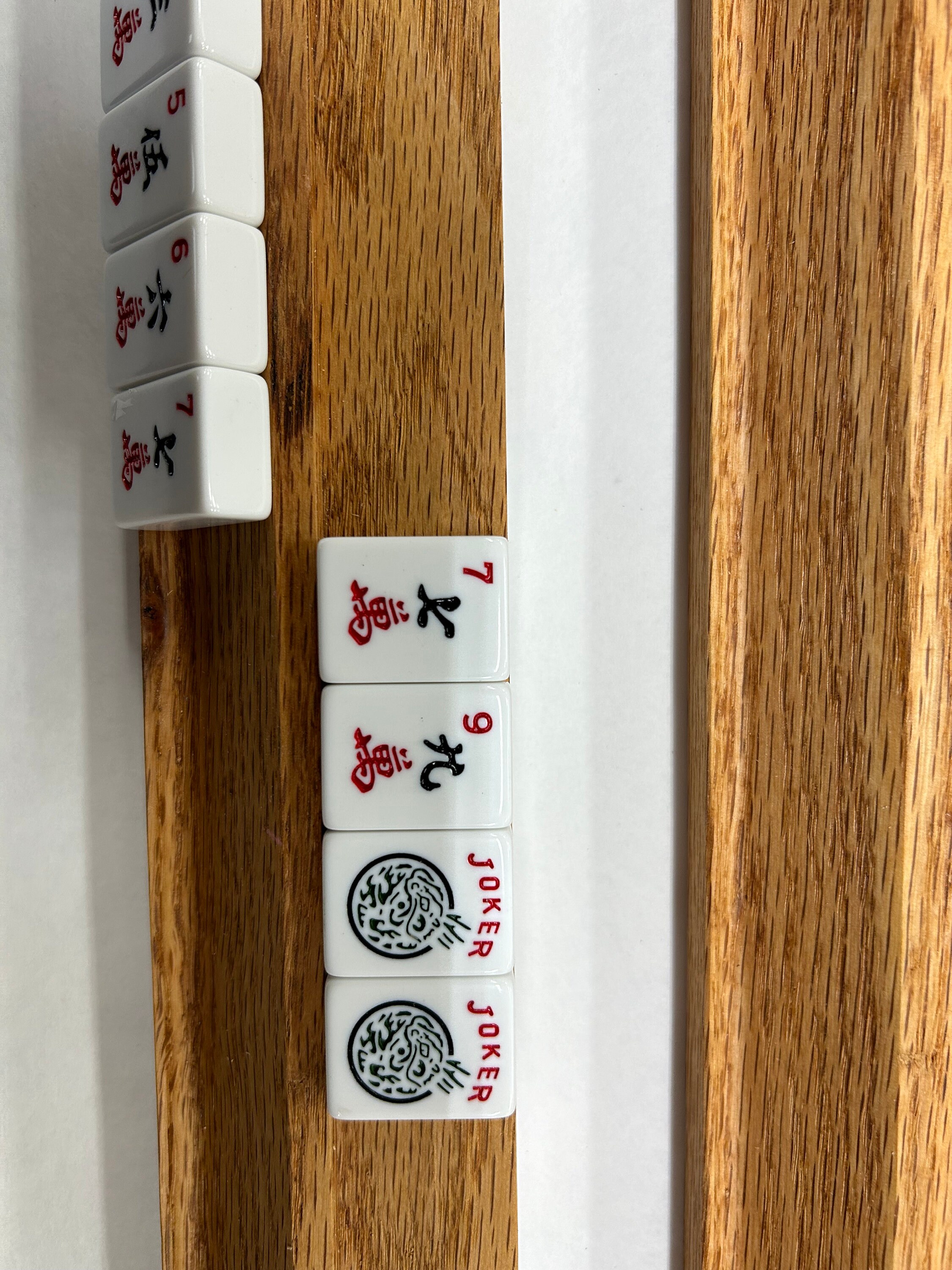 Mahjong Racks With Pivoting Pushers Oak and Walnut - Etsy