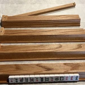 OVERSIZED 20 Oak Mahjong Rack With Pivoting Pusher - Etsy