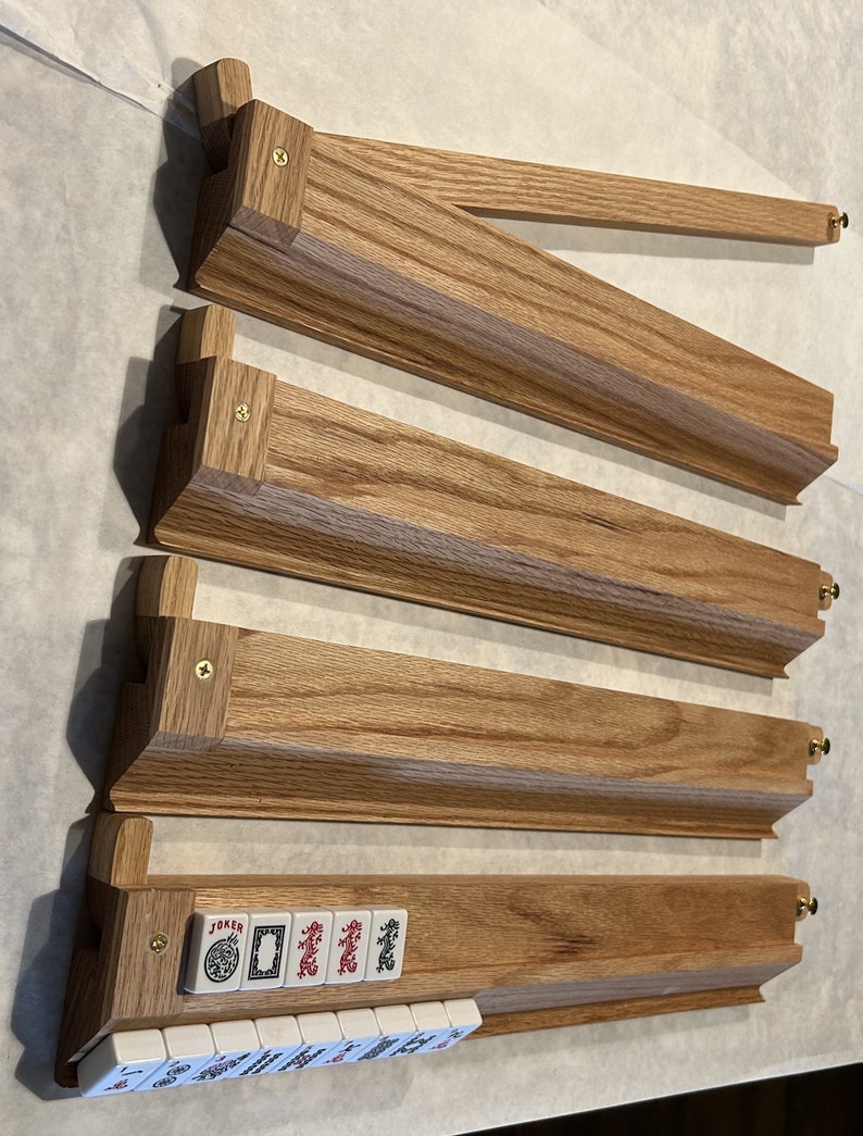 OVERSIZED 20 Oak Mahjong Rack With Pivoting Pusher - Etsy