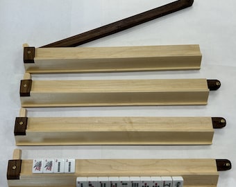Mahjong Racks With Pushers Walnut and Maple - Etsy