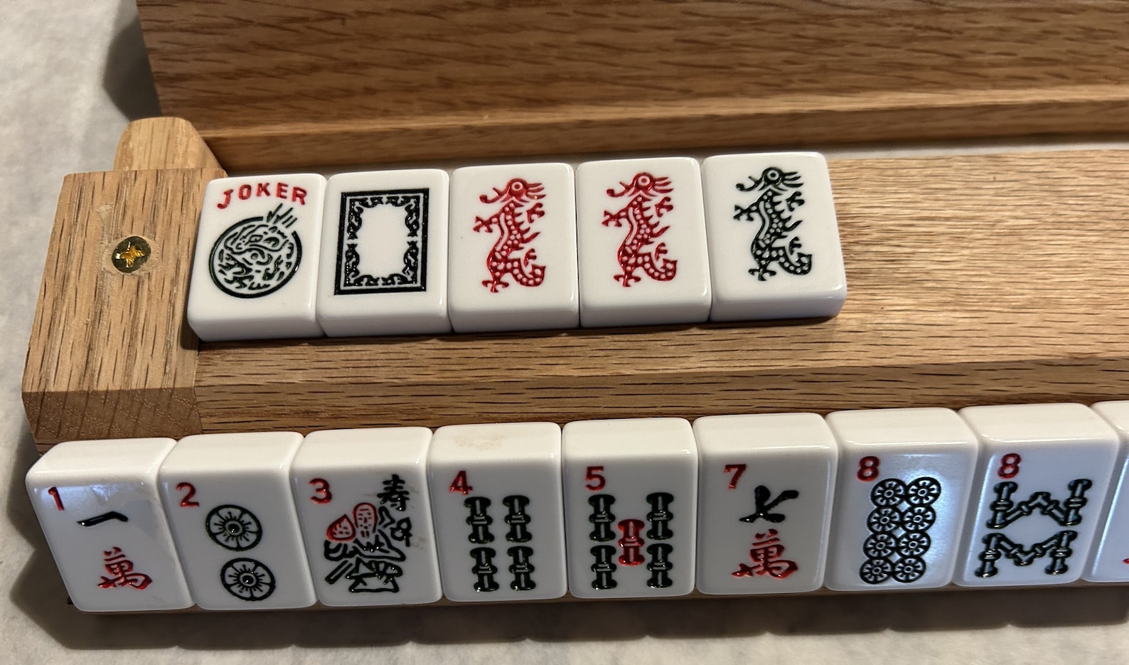 OVERSIZED 20 Oak Mahjong Rack With Pivoting Pusher - Etsy