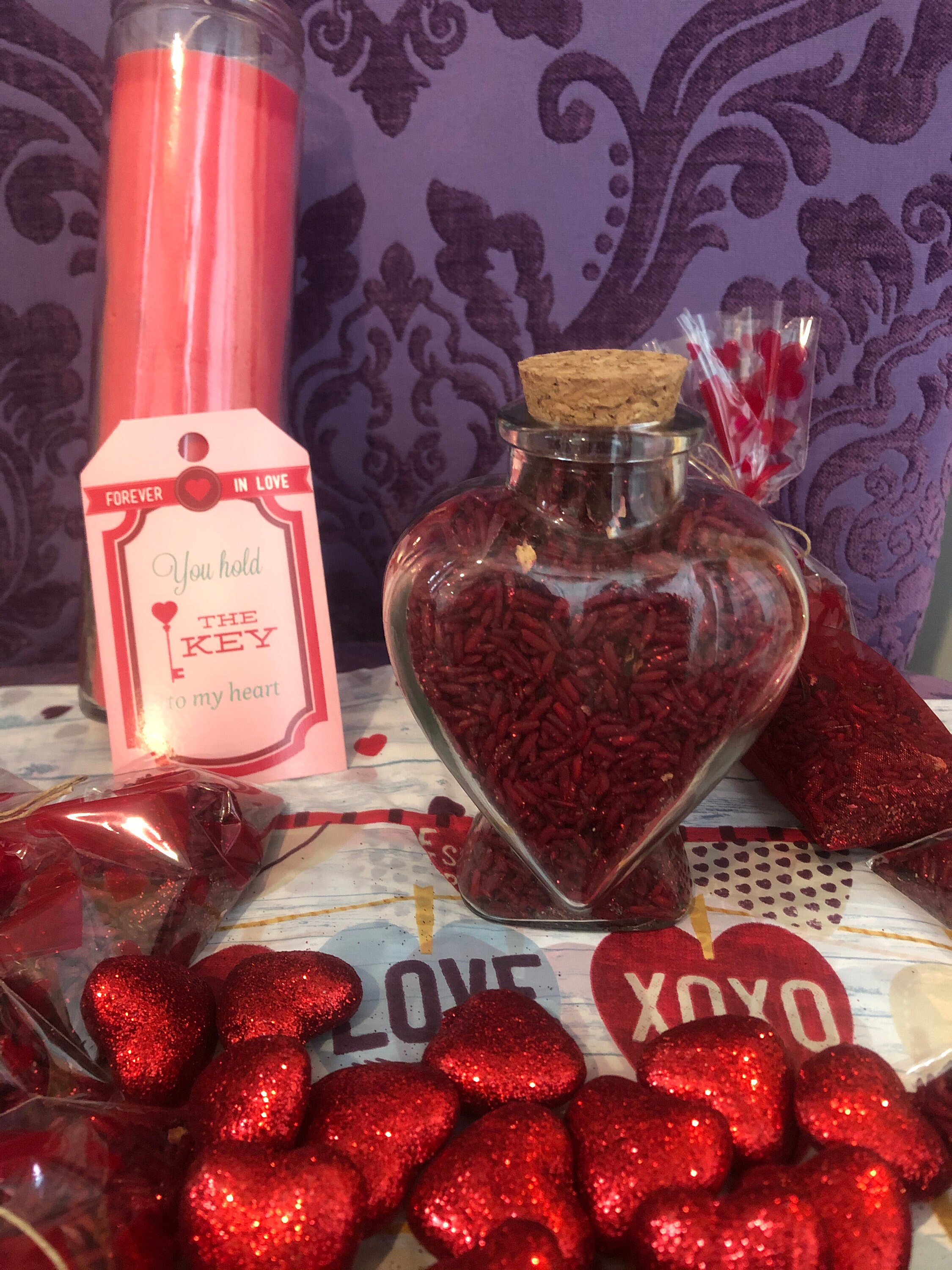 Hoodoo Red Love Rice in Heart Shaped Jar | Etsy