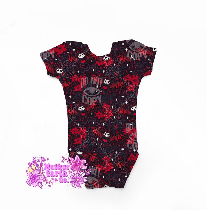 Skull Bat Leotard || Gymnastics || Leo || Girls || Sports || Bodysuit ...