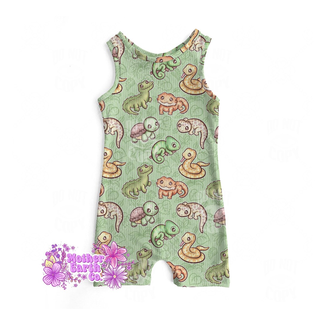 Reptile Ollie Romper || One Piece || Bodysuit || Boys || Girls || Kids ...