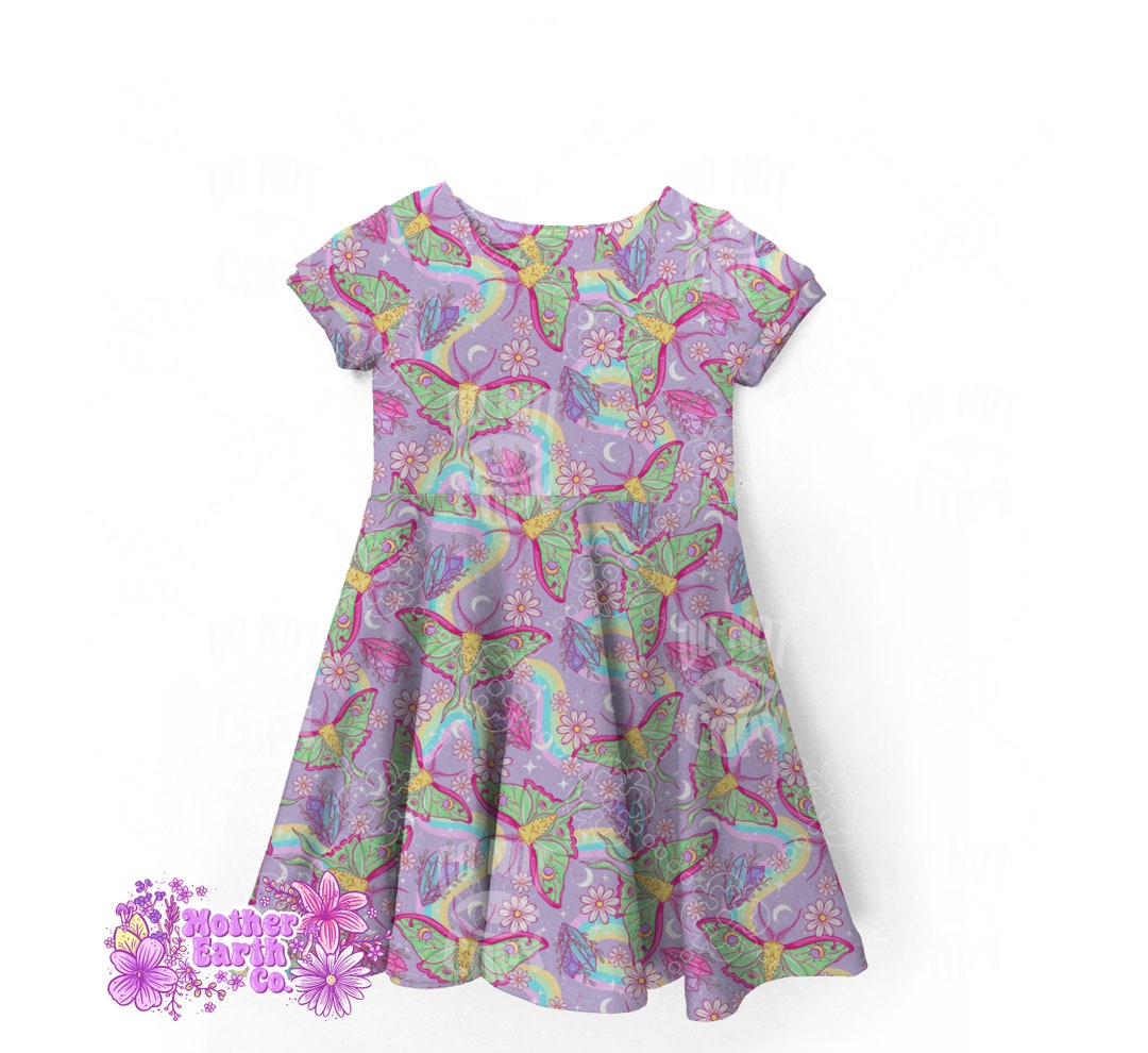Luna Moth Dress Baby Toddler Kid Child Moths Boho Natural Witchy Girl ...